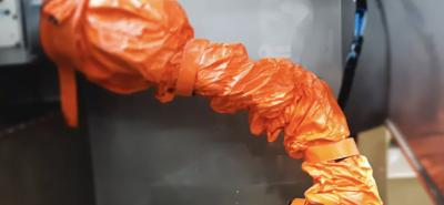 China Customized Polyurethane Waterproof Robotic Armor Covers for ABB/FANUC/KUKA/YASKAWA/UR Models for sale
