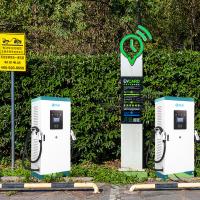 China Fast DC 60kw EV Charger With LCD Display Double Charging Gun for sale