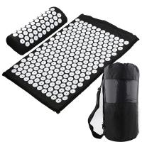 China Acupressure Mat and Neck Pillow Set 68x42cm Cotton PP Spike Cushion for Pain Relief for sale