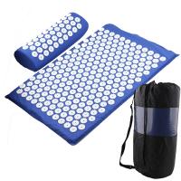 China Acupressure Mat and Neck Pillow Set 68x42cm Cotton PP Spike Cushion for Pain Relief for sale