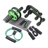 China 22cm PVC Ab Wheel Roller Set with Sponge Handles for Strength Training for sale