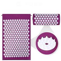 China Resin Acupressure Mat and Pillow Set 4 Colors Foot Relax Massage Yoga Mat for sale