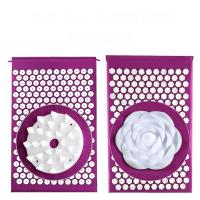 China Resin Acupressure Mat and Pillow Set 4 Colors Foot Relax Massage Yoga Mat for sale