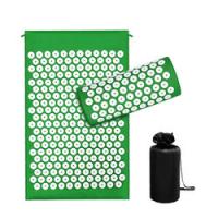 China Resin Acupressure Mat and Pillow Set 4 Colors Foot Relax Massage Yoga Mat for sale