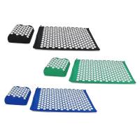 China ABS Eco Acupressure Mat and Neck Pillow Set 32x23x9cm Plastic Spike Massage for sale