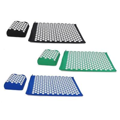 China ABS Eco Acupressure Mat and Neck Pillow Set 32x23x9cm Plastic Spike Massage for sale