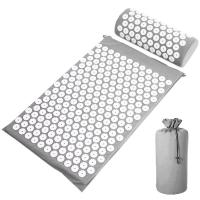 China 63.5x38.1x2.5cm High Stretchable Gray Massage Acupressure Yoga Mat with Spikes for sale