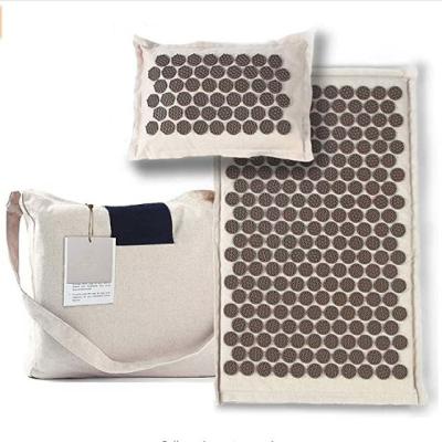 China 63.5x38.1x2.5cm High Stretchable Gray Massage Acupressure Yoga Mat with Spikes for sale