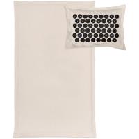 China Linen Brown Natural Acupressure Mat 68x42cm with 50pcs Acupressure Pillow for Headaches for sale