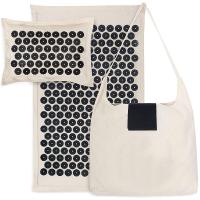 China Linen Brown Natural Acupressure Mat 68x42cm with 50pcs Acupressure Pillow for Headaches for sale