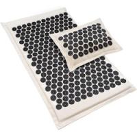 China Linen Brown Natural Acupressure Mat 68x42cm with 50pcs Acupressure Pillow for Headaches for sale