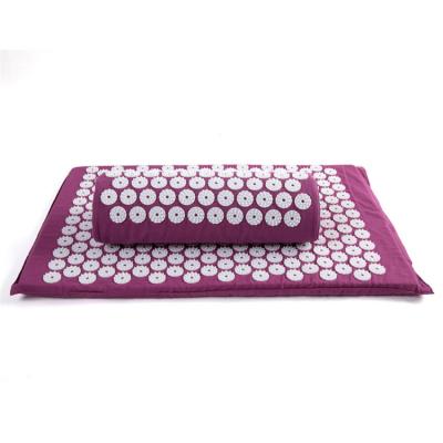 China ZHIHUI Silicone Acupressure Mat and Pillow Set 66x41cm for Feet Back Pain Relief for sale