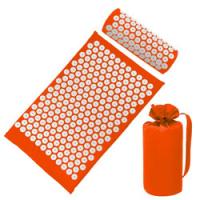 China ZHIHUI Silicone Acupressure Mat and Pillow Set 66x41cm for Feet Back Pain Relief for sale