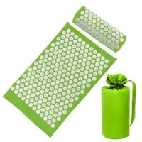 China ZHIHUI Silicone Acupressure Mat and Pillow Set 66x41cm for Feet Back Pain Relief for sale