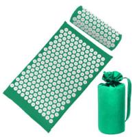 China ZHIHUI Silicone Acupressure Mat and Pillow Set 66x41cm for Feet Back Pain Relief for sale
