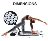 China Cotton Acupressure Mat 66x24cm Black Yoga Massage Pad for Sciatica Relief for sale
