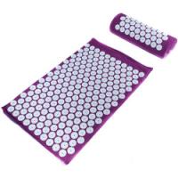 China Cotton Acupressure Mat 66x24cm Black Yoga Massage Pad for Sciatica Relief for sale