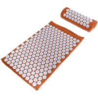 China Cotton Acupressure Mat 66x24cm Black Yoga Massage Pad for Sciatica Relief for sale