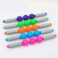 China PVC Foam Massage Roller Ball Stick 41x5.5cm Steel Inner Shaft Muscle Recovery for sale