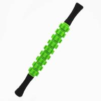 China 17.5x1.5in Green Massage Stick Hand Held Roller for Muscles Stainless Steel Tube for sale
