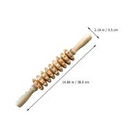 China SGS Certified Wooden Massage Roller Stick 39cm 18cm for Body Acupuncture Muscle Relaxation for sale