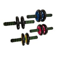 China OEM 145cm Double Wheel Ab Roller with Handgrip BSCI Certified Abdominal Muscle Fitness Wheel for sale