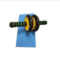 China OEM 145cm Double Wheel Ab Roller with Handgrip BSCI Certified Abdominal Muscle Fitness Wheel for sale