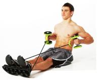 China Multifunctional Double Wheel Ab Roller with High Elastic Tube for Home Gym Exercise for sale