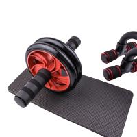 China 2pcs Ab Wheel Roller Set Double Wheel Abs Health Abdomen Round for sale