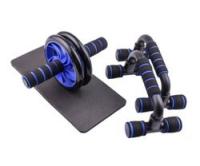 China 2pcs Ab Wheel Roller Set Double Wheel Abs Health Abdomen Round for sale