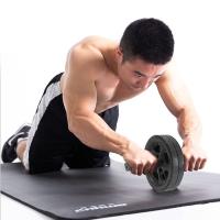China Ab Core Roller Wheel Indoor Pilates Abdominal Exercise Equipment 35 cm Steel Rubber for sale