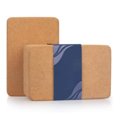 China 750g 3x6x9 Inch Cork Yoga Block Non Toxic Eco Friendly Fitness Workout Tool for sale