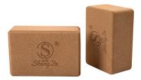 China 750g 3x6x9 Inch Cork Yoga Block Non Toxic Eco Friendly Fitness Workout Tool for sale