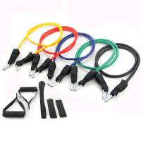 China 11 Pcs 120mm TPE Resistance Bands Set with 2 Ankle Straps for Fitness Training for sale