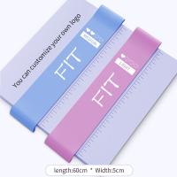 China 4pcs 50x600mm TPE Resistance Bands 100% Silica Exercise Loop for Legs Yoga Gym for sale