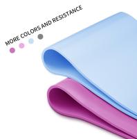 China 4pcs 50x600mm TPE Resistance Bands 100% Silica Exercise Loop for Legs Yoga Gym for sale