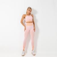 China Seamless Yoga Bra and Leggings Set Anti Cellulite Gym Wear Women Nylon S-XL for sale
