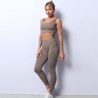 China Seamless Yoga Set Women High Impact Bra High Waist Shorts Nylon S-XL for sale