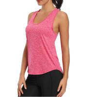 China SGS Breathable Loose Fitting Yoga Tops Plus Size Open Back Workout Tops Moisture Wicking for sale