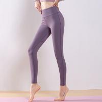 China Women's Lightweight Breathable Yoga Pants 81cm Waist Nylon Spandex Antibacterial for sale