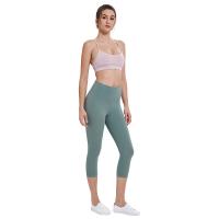 China Wholesale 100pcs Women High Waist Yoga Pants 4 Way Stretch Nylon Breathable Activewear for sale