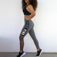 China Breathable Perforated Women Yoga Pants Butt Lifting Leggings High Waist 92cm Length for sale