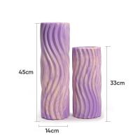 China Pilates Massage Yoga Foam Rollers Water Ripple 18 Inch Yoga Column Roller for sale