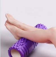 China EVA Yoga Foam Roller 30x10cm for Myofascial Release Deep Tissue Massage Black for sale