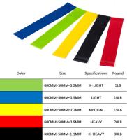 China ZH 3 Piece Natural Latex Resistance Bands Set 60x5cm for Body Building Fitness for sale
