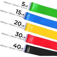 China 5 Pcs BSCI Latex Resistance Band Set Elastic Bands Body Shaping for sale