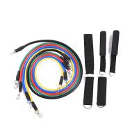 China 11 Pcs Resistance Band Set 30LB TPE Tube Workout Bands for Home Gym Exercise for sale