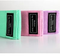 China Ultra Stretchable TPE Heavy Fabric Resistance Bands Pink 25in for sale