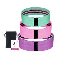 China 4mm Thick 18lbs Workout Fabric Resistance Bands Cotton Antitear for sale