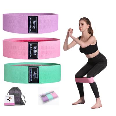 China 38cm 45lbs Fabric Resistance Bands 15 Inch Anti Skid Workout Loop for sale